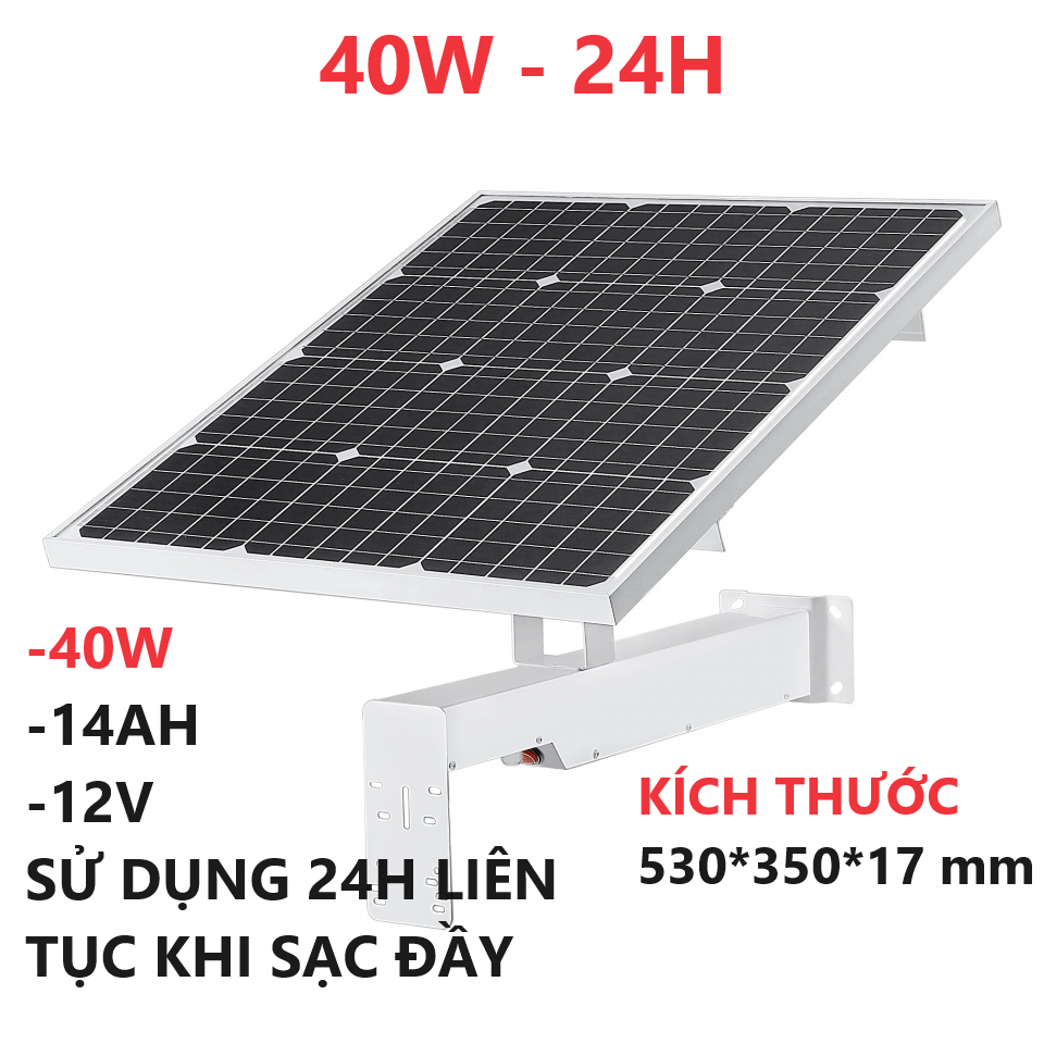 Tấm pin năng lượng mặt trời cho camera 40W, 50W 20AH-12V,20AH/50W ...