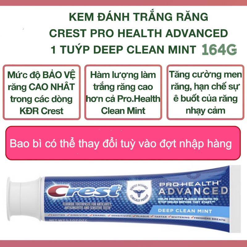 [HÀNG MỸ] Kem Đánh Trắng Răng Crest 3D White Radiant Mint / Deep Clean ...