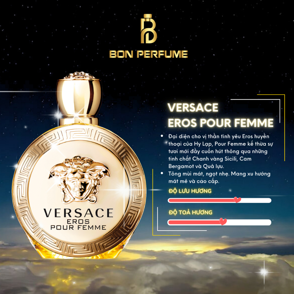 Nước hoa Versace Eros Pour Femme 10ml | BON PERFUME | Shopee Việt Nam