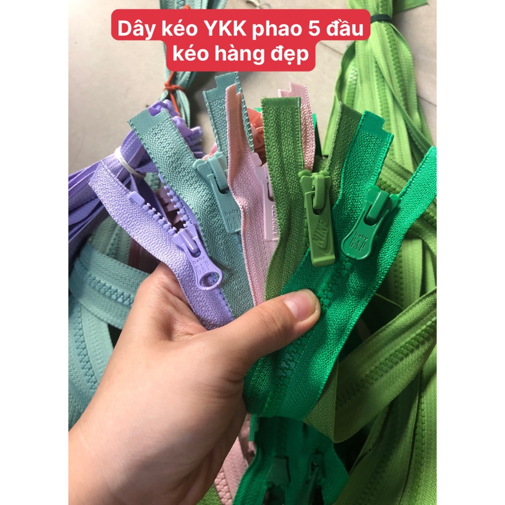 Dây kéo YKK răng phao 5 chuôi mở đầu kéo đẹp | Shopee Việt Nam