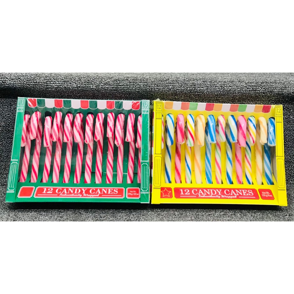 Kẹo cây gậy Giáng sinh / Noel Hamlet 12 Candy Canes 170g - vị trái cây ...