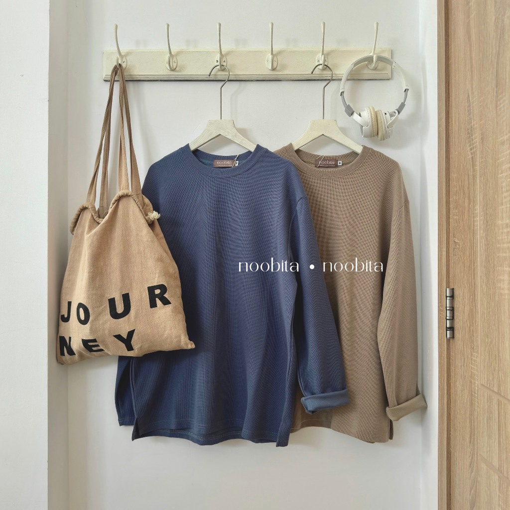 NOOBITA - Áo thun tay dài vải dệt waffle dày dặn 8052 | Shopee Việt Nam