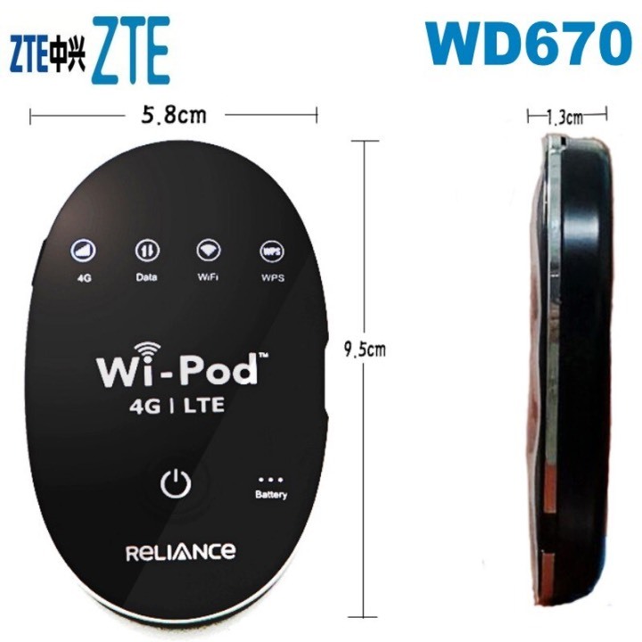 Củ phát wifi di động TỐC ĐỘ CỰC CAO- WD670 Wi-Pod 4G LTEcấu hình cực ...
