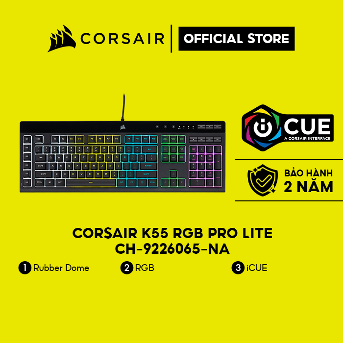 Bàn phím Corsair K55 PRO LITE RGB/CH-9226065-NA | Shopee Việt Nam