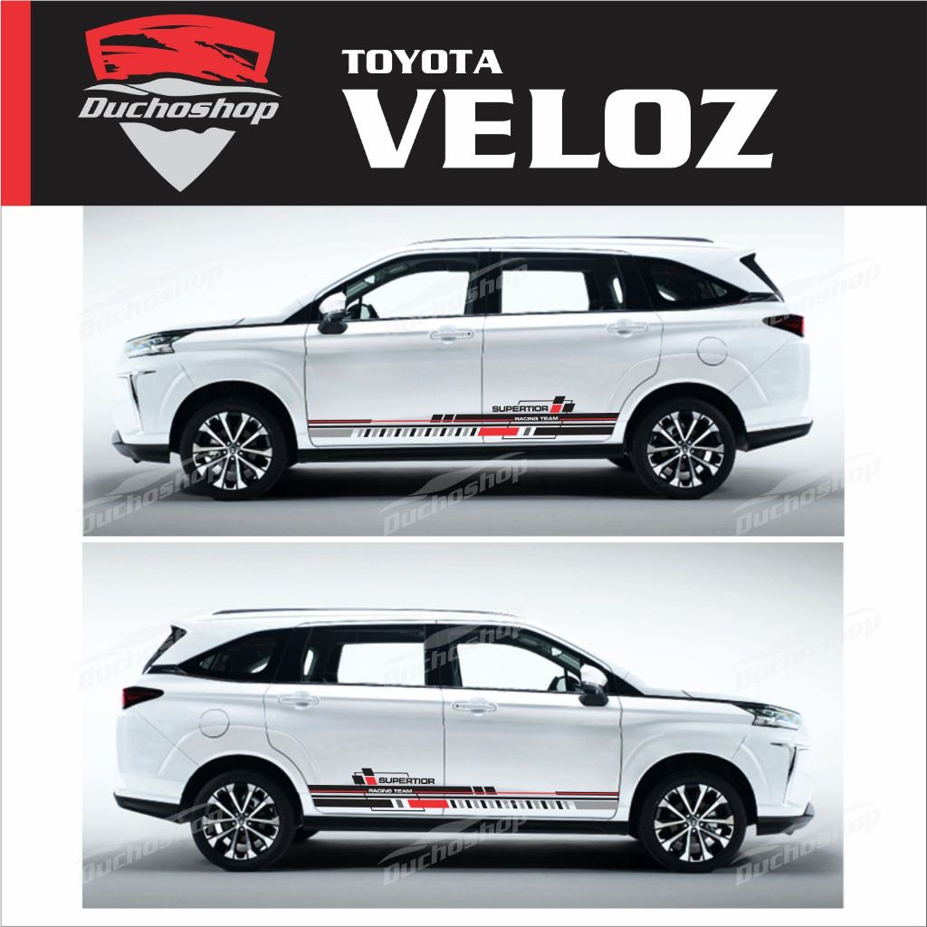 Tem dán xe Toyota Veloz, Avanza, decal pvc ngoài trời, chóng nước, bền ...