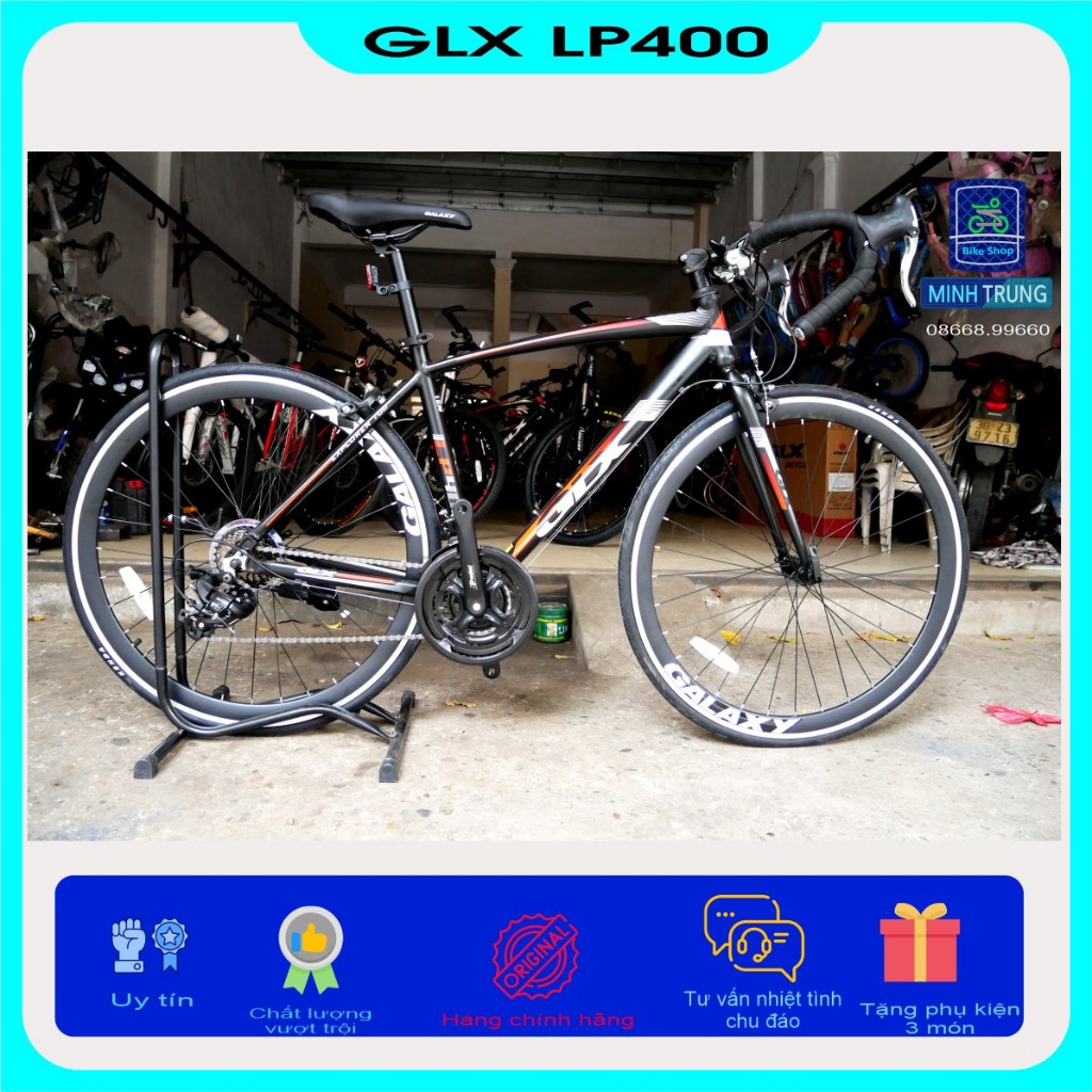 Xe đạp đua glx lp400 tay cong mẫu 2023 tặng kèm 3 món phụ kiện | Shopee ...
