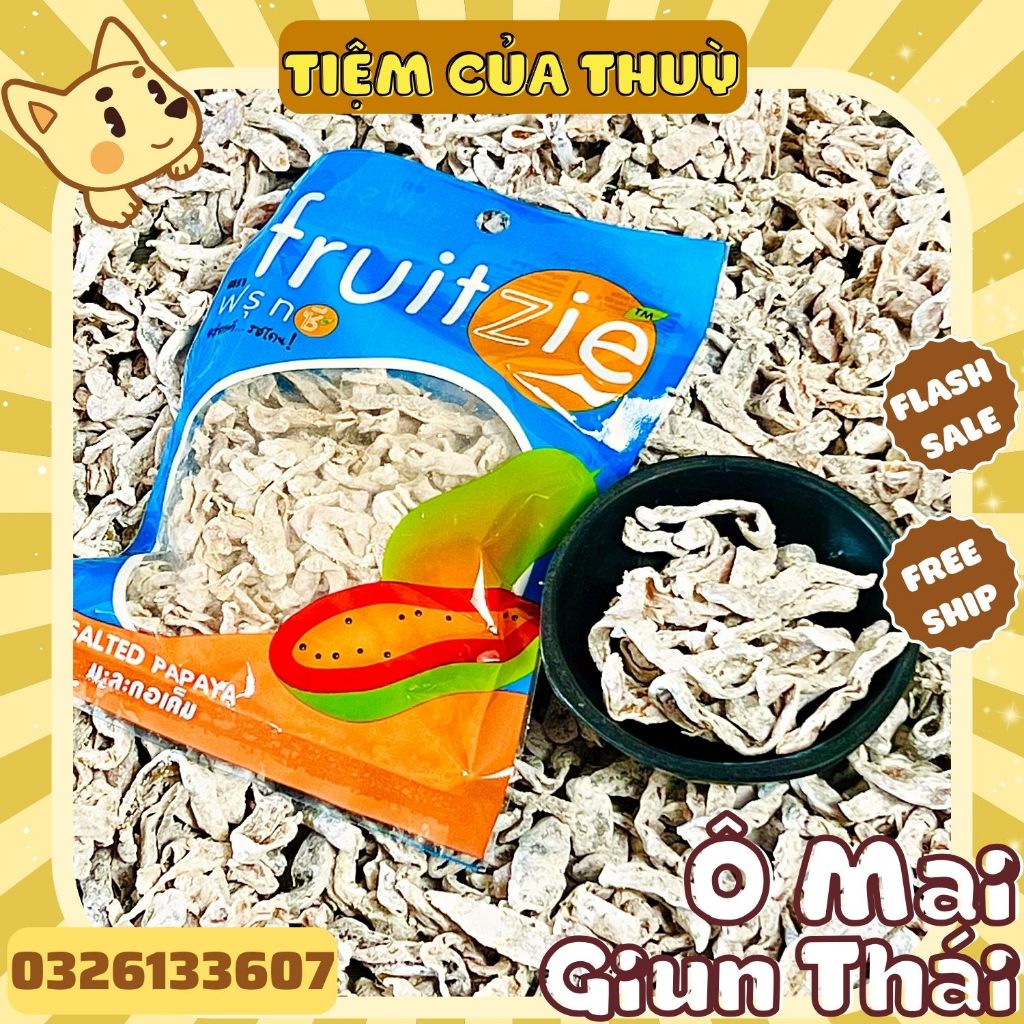 300G Ô Mai Dây Xí Muội / Ô Mai Giun Thái Lan, Ô Mai XÍ Muội Giun Đu Đủ Fruit Zie Nhập Khẩu ...