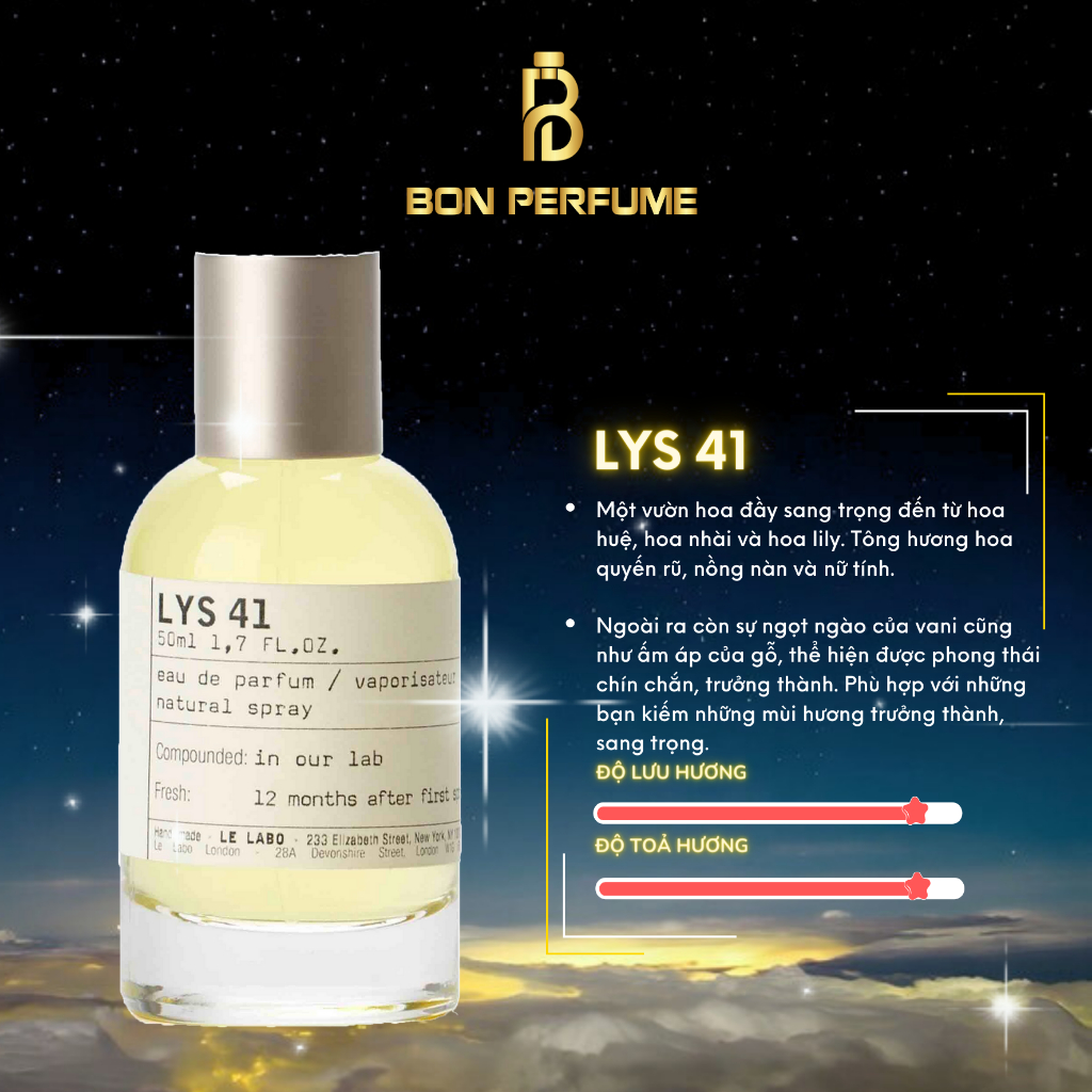 Nước hoa Le La Bo Lys 41 10ml | BON PERFUME | Shopee Việt Nam