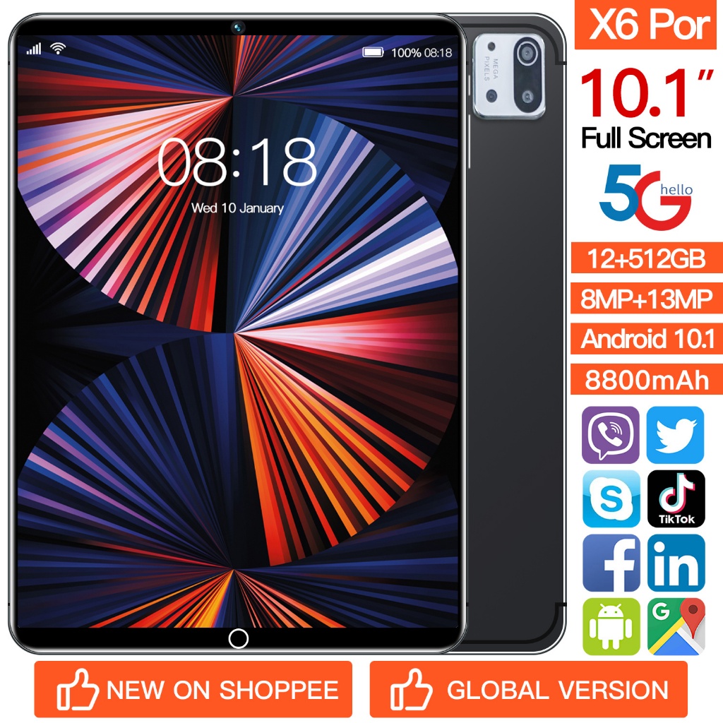 Bán máy tính bảng X6 Pro 10.1inch 12GB+512GB sim kép wifi máy tính bảng ...