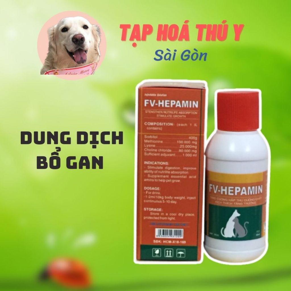 THUỐC BỔ GAN FV HEPAMIN CHO CHÓ MÈO [ 60ML ] - Tạp hóa thú y sg ...