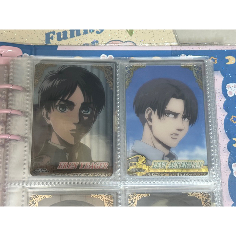 Thẻ card nhân phẩm metal attack on titan aot eren yeager levi ackerman ...