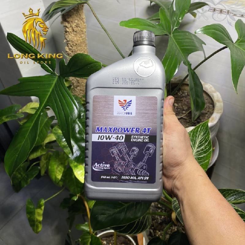 Nhớt động cơ tổng hợp dành cho xe số xe côn tay Maxlube Maxpower 4T của ...