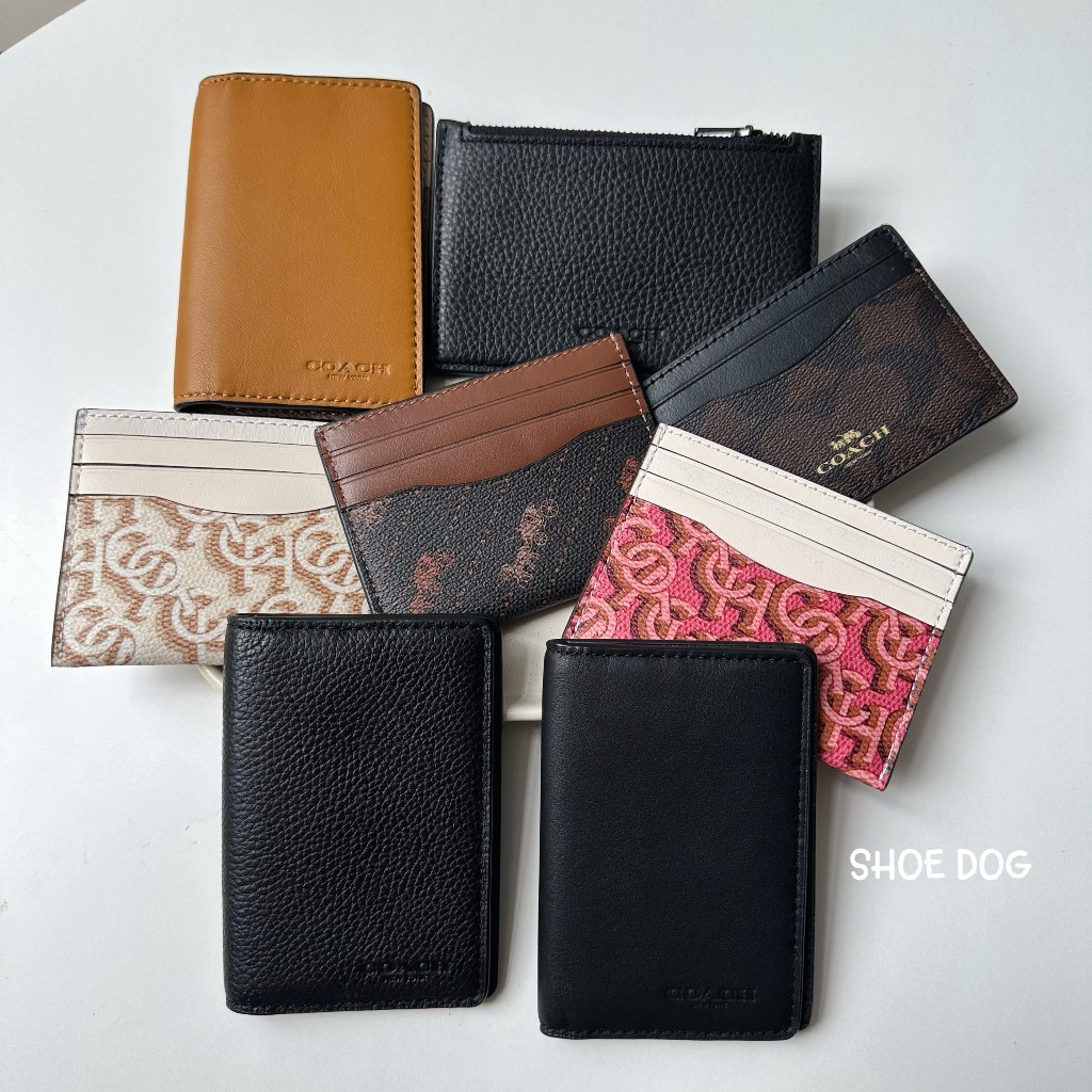 [Bao check chính hãng] Ví card holder hàng hiệu coach nhỏ gọn nhiều mẫu hàng bao real shoe dog ...