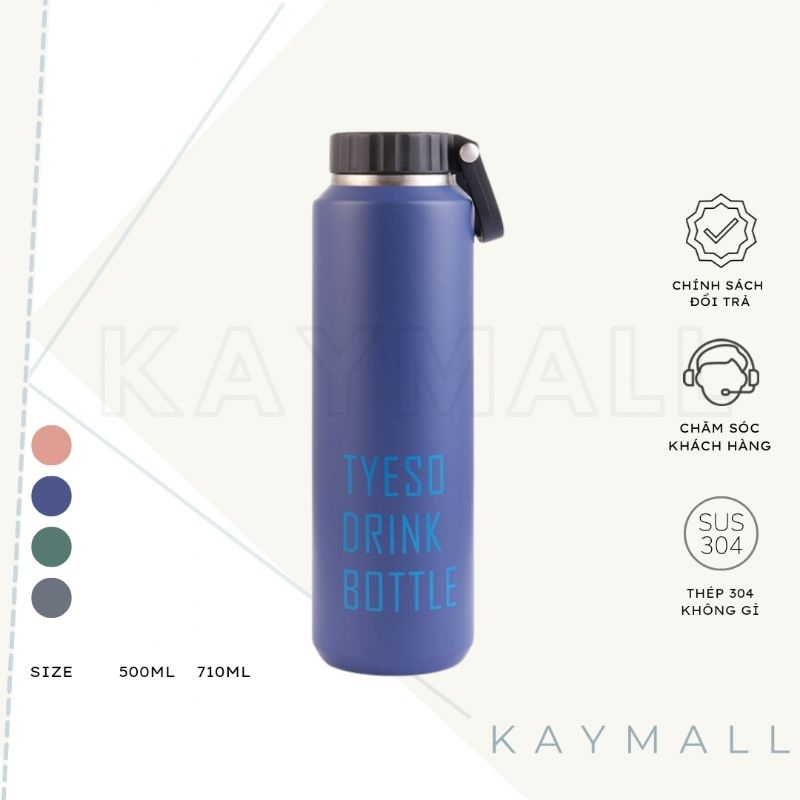 Bình Giữ Nhiệt Tyeso 4 Lớp Inox 304 Dung Tích 710ml Chống Rò Rỉ Có Quai Xách | Shopee Việt Nam
