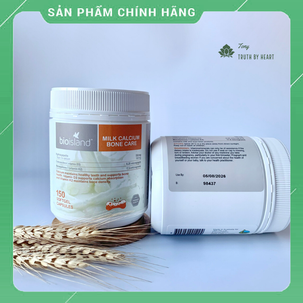 Viên Uống Hỗ Trợ Bổ Sung Canxi Bio Island Milk Calcium Bone Care ...