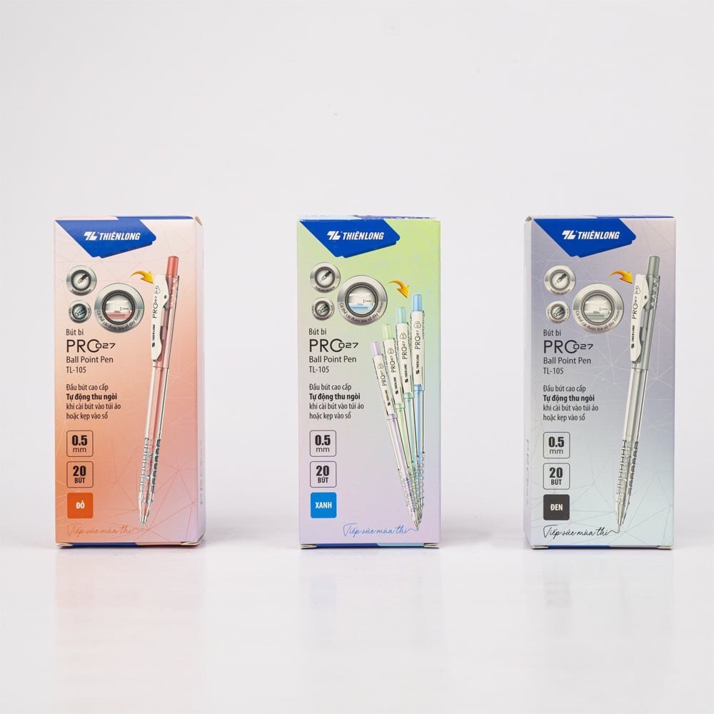 Bút bi màu pastel PRO 027 Thiên Long TL-105 | Shopee Việt Nam