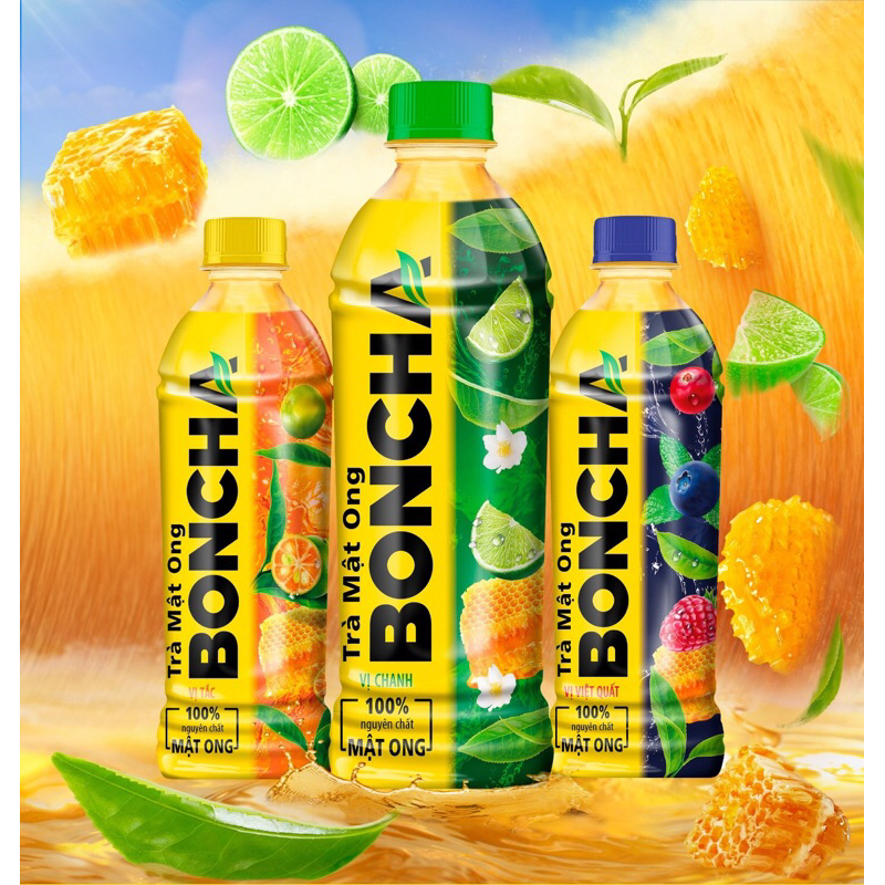 [Lốc 6 chai] Trà mật ong Boncha chai 450ml | Shopee Việt Nam
