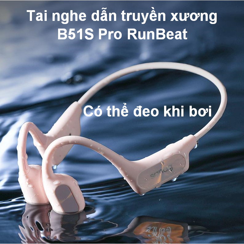 Tai nghe bluetooth truyền dẫn truyền xương Sanag B51S, bơi, thiết kế ...