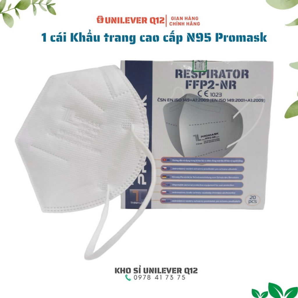 Khẩu trang y tế Promask N95 FFP2-NR 5 lớp đạt chuẩn xuất khẩu (20c/Hộp) | Shopee Việt Nam