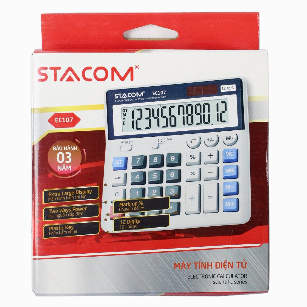 Máy Tính Văn Phòng 12 Số - Stacom EC107 | Shopee Việt Nam
