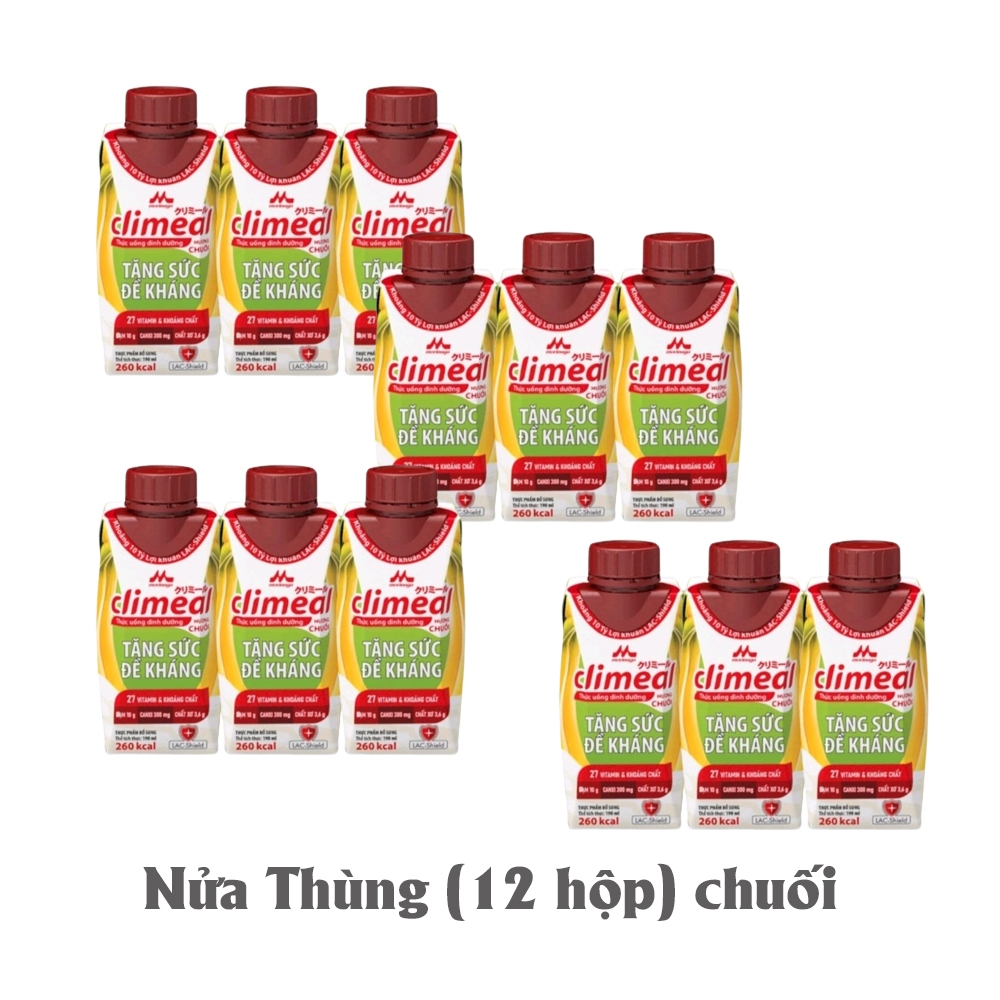 THÙNG 24 HỘP-SỮA CLIMEAL-HƯƠNG CHUỐI - THỨC UỐNG DINH DƯỠNG ĐẾN TỪ NHẬT ...