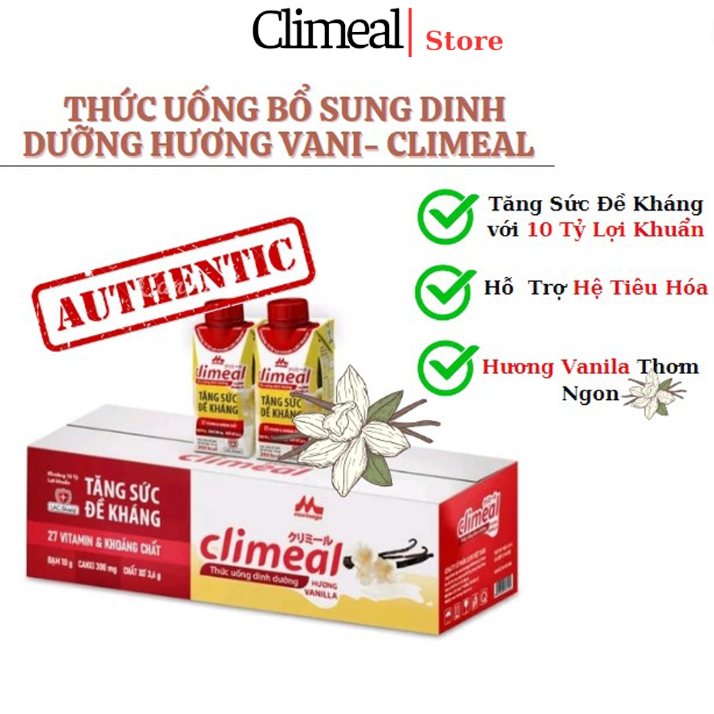 THÙNG 24 HỘP - SỮA CLIMEAL - HƯƠNG VANILA - THỨC UỐNG DINH DƯỠNG HÀNG ĐẦU NHẬT BẢN (24 hộp x ...