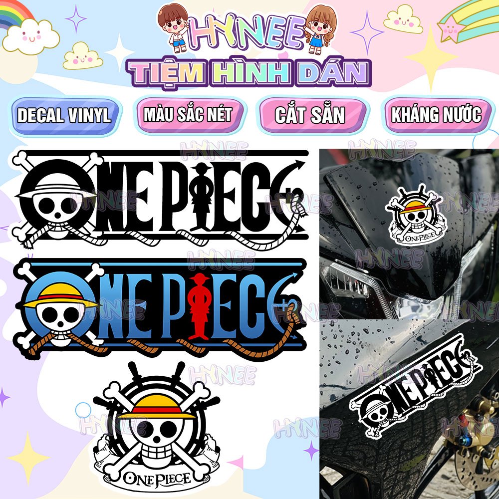 Tem One Piece, Tem Dán Xe Máy Luffy, Decal Trang Trí Xe Máy - Chất Liệu ...