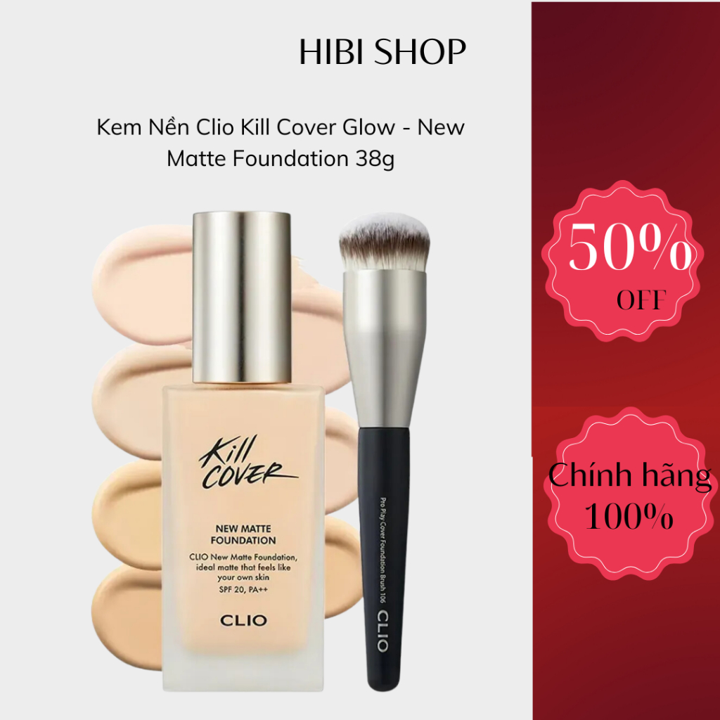 [Kèm Cọ] Kem Nền Clio Kill Cover Glow - New Matte Foundation 38g ...