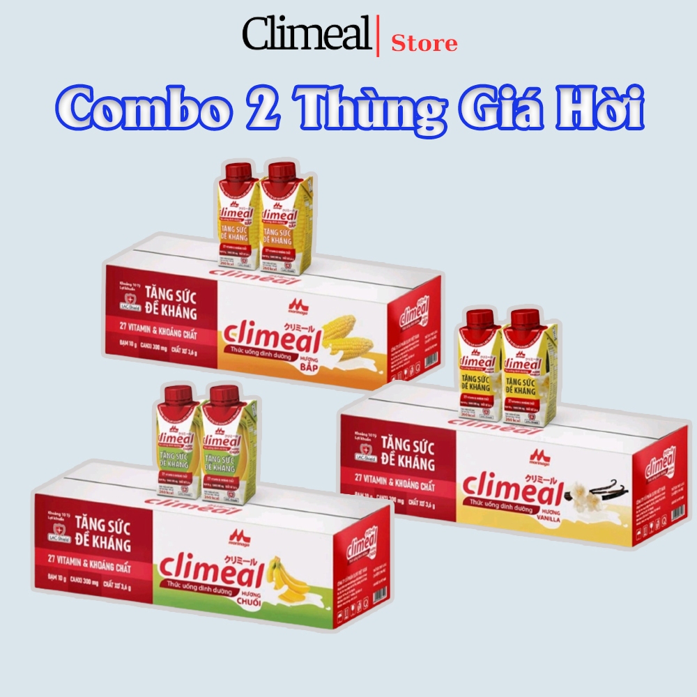 Hai thùng (48 hộp x 190ml) sữa Climeal- Thức uống dinh dưỡng số 1 Nhật ...