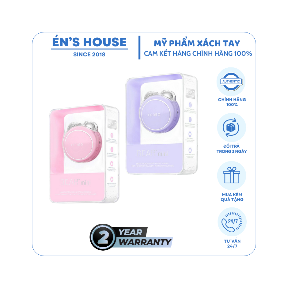 Máy Nâng Cơ FOREO Bear mini| BH 2 Năm, Giảm Nhăn, Nâng Cơ, xóa nhăn mắt ...
