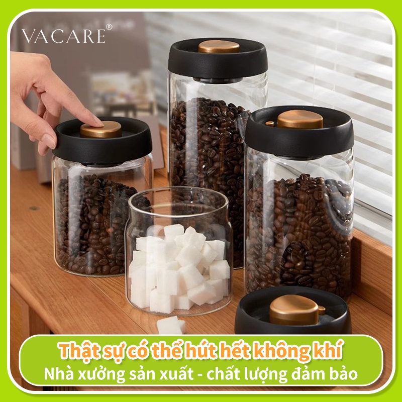 VACARE Hộp nhựa đựng thực phẩm Cafe Ngũ Cốc Nhấn chân không Chống côn ...