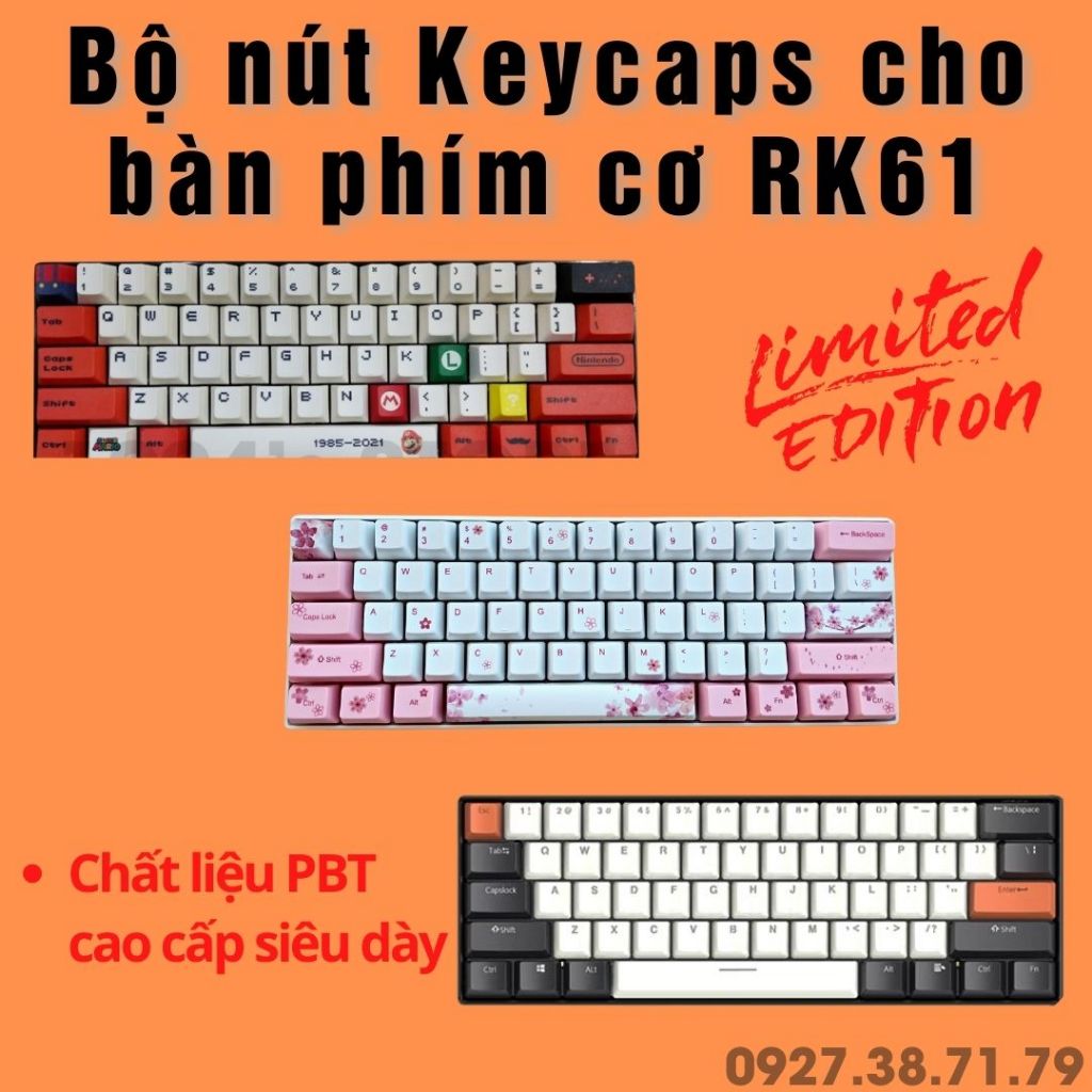 Set keycaps PBT độc đáo - Keycap cho bàn phím RK61, DAREU EK861, GK61, Vortex Tab 60 | Shopee ...