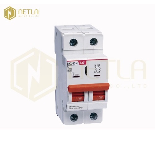 LS (HÀNG CHÍNH HÃNG) cầu dao tự động MCB Aptomat LS Series BKJ63N 2 pha 6A-10A-16A-20A-25A-32A ...
