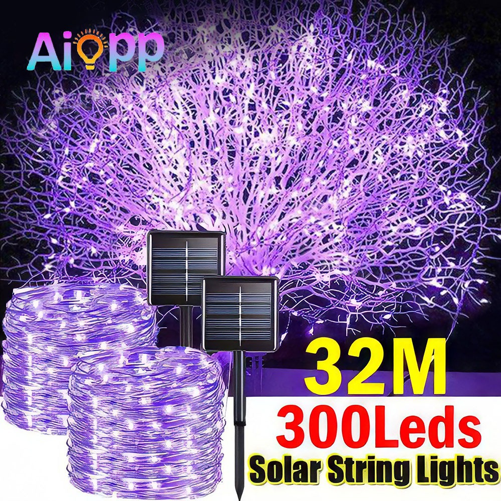 Dây Đèn Led Năng Lượng Mặt Trời 8 Chế Độ Dây Đèn Led Trang Trí Ngoài Trời Chống Nước 22M 200 Led ...