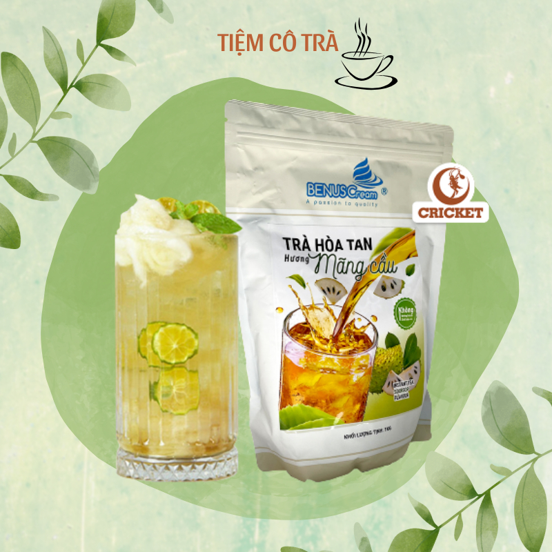 Trà Mãng Cầu hòa tan Benus Cream Túi 1kg - Dạng bột tan nhanh dùng ...
