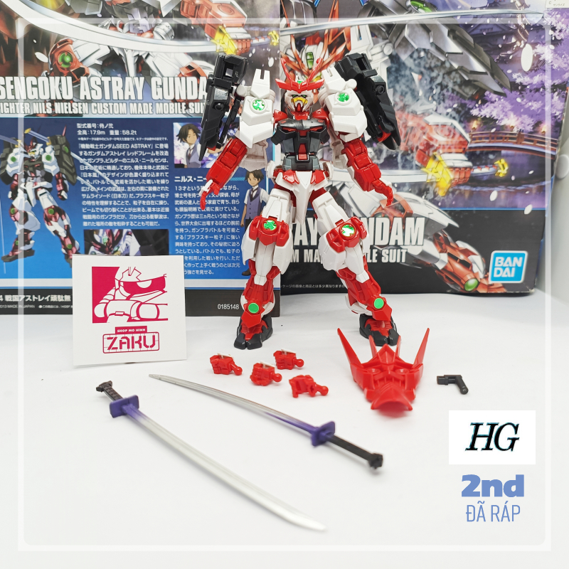 [2ND ĐÃ RÁP ĐỦ BOX SÁCH] Mô hình lắp ráp gundam 2ND Bandai HG BF Sengoku Astray Gundam | Shopee ...