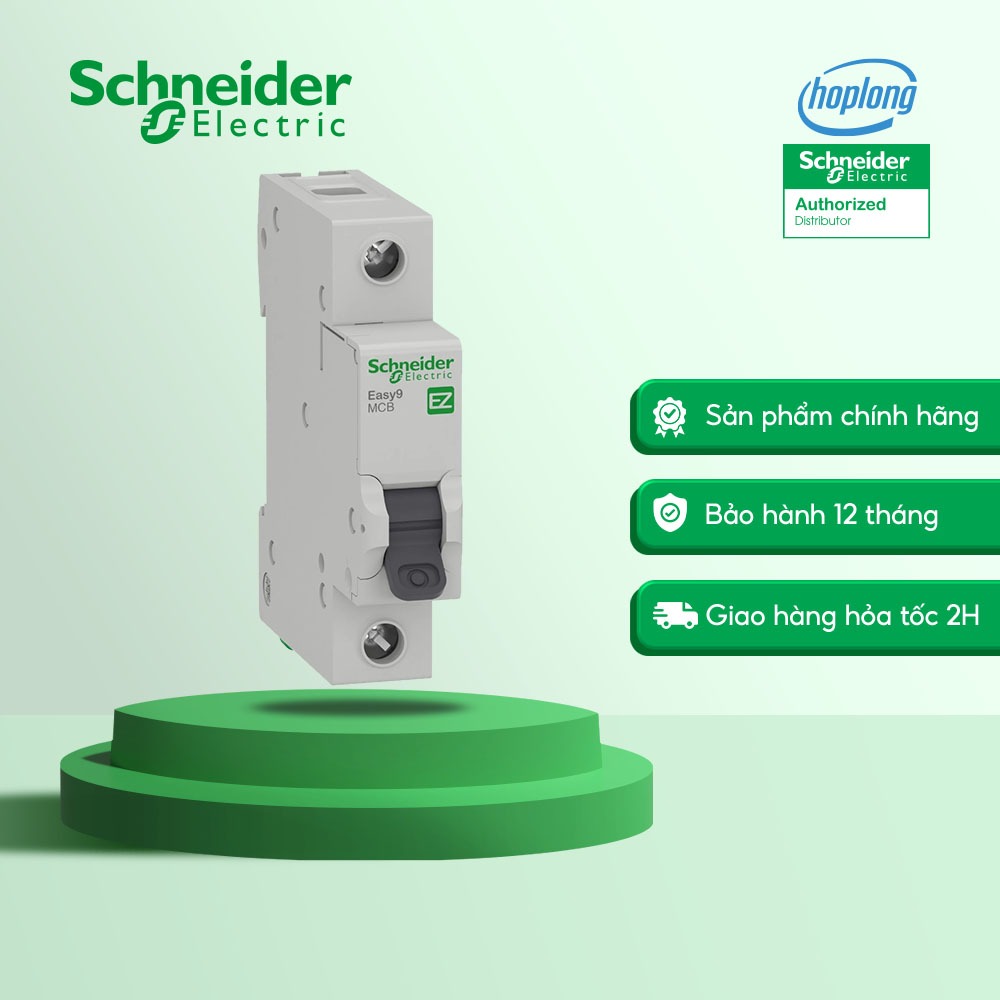 Cầu dao tự động MCB 1P 40A 4.5kA C Curve Easy9 Schneider EZ9F34140 Aptomat bảo vệ quá tải ngắn ...