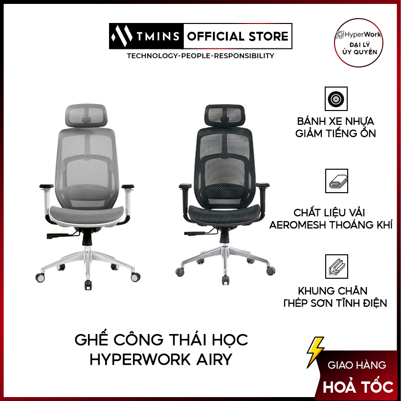 Ghế công thái học HyperWork Airy - Hàng chính hãng | Shopee Việt Nam