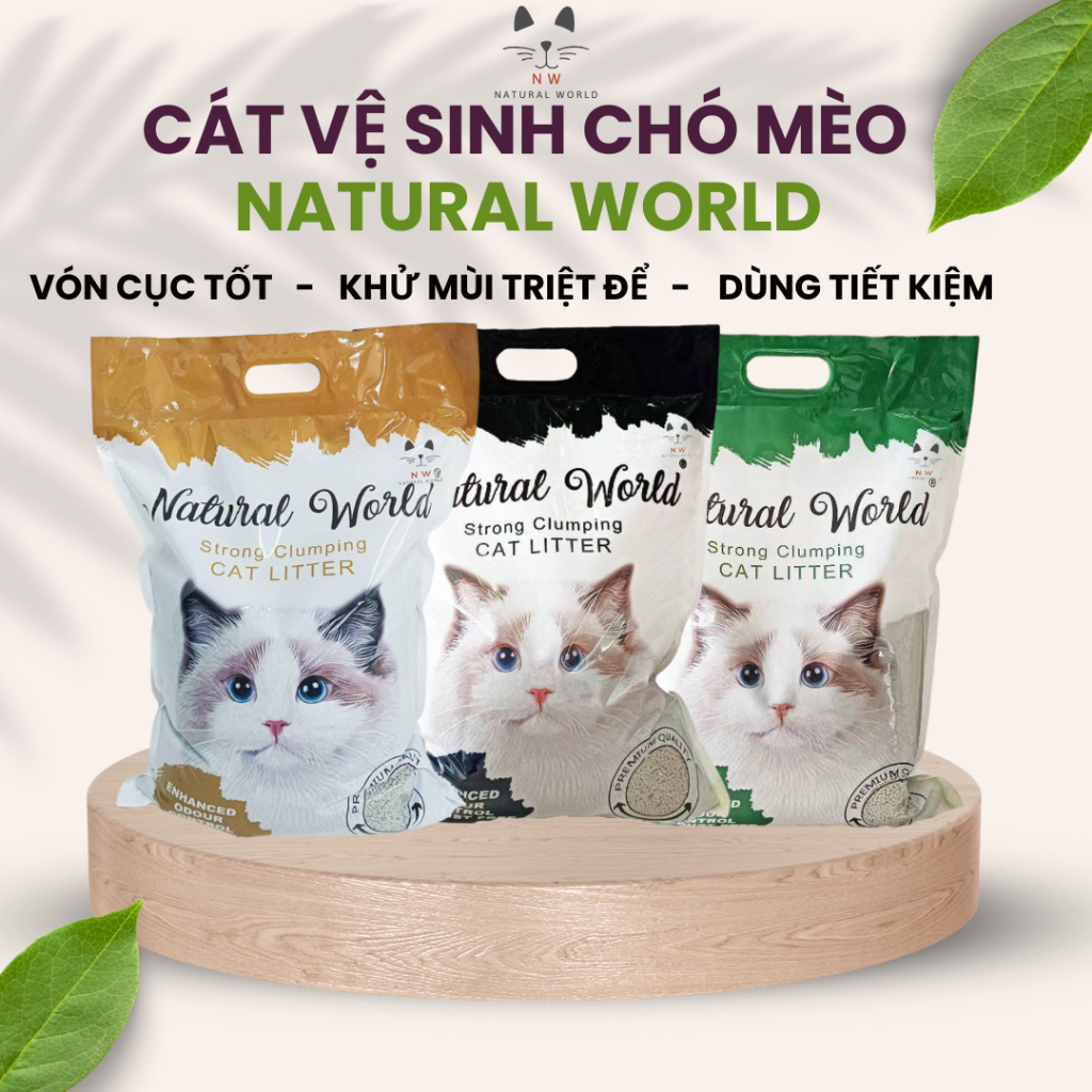 Cát Vệ Sinh Cho Mèo NW NATURAL WORLD 16L 8Kg | Shopee Việt Nam