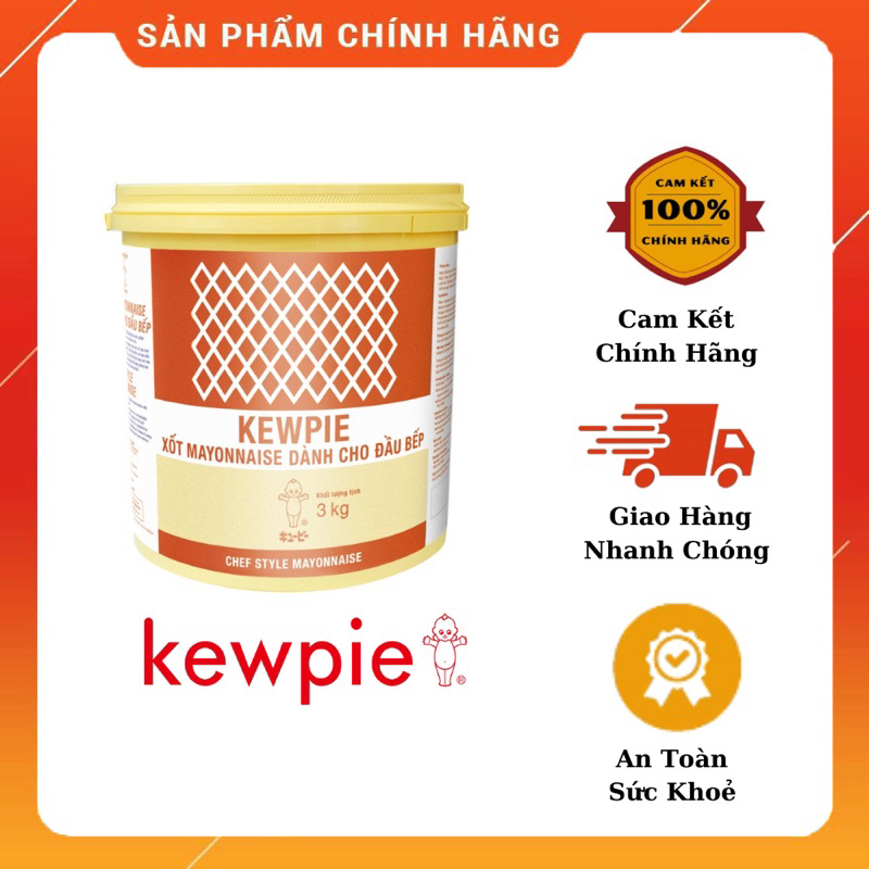 [Xô 3kg] Xốt Mayonnaise dành cho đầu bếp Kewpie (Bao bì mới) | Shopee ...