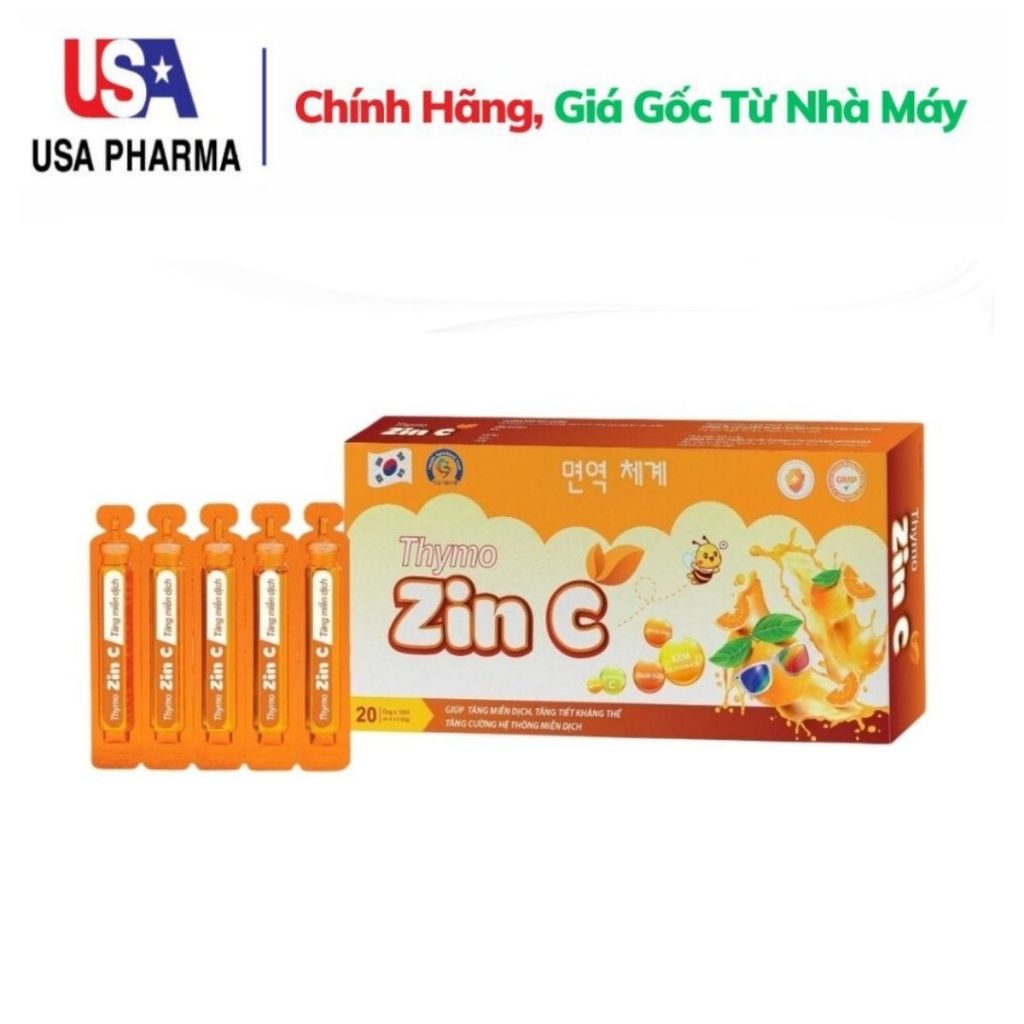 Siro kẽm ống cho trẻ từ 2 tuổi Thymo Zinc Kẽm Gluconat + Vitamin C ...