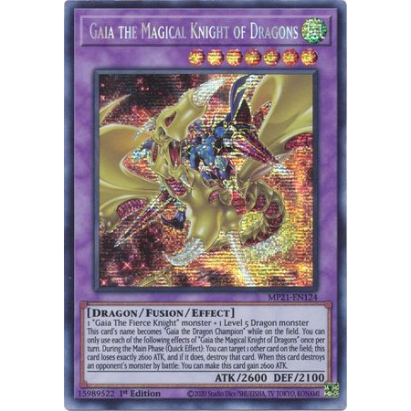 [UK] Gaia the Magical Knight of Dragons - MP21-EN124 - Prismatic Secret Rare 1st Edition ...