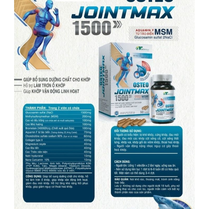 OSTEO JOINTMAX 1500( BỔ KHỚP) | Shopee Việt Nam