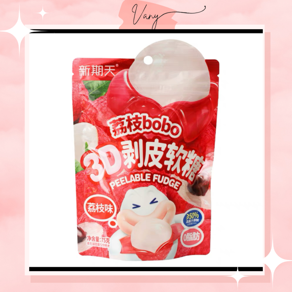 Kẹo Dẻo Trái Cây Bóc Vỏ 3D BOBO 4 Vị Đào Vải Táo Nho 75gr | Shopee Việt Nam