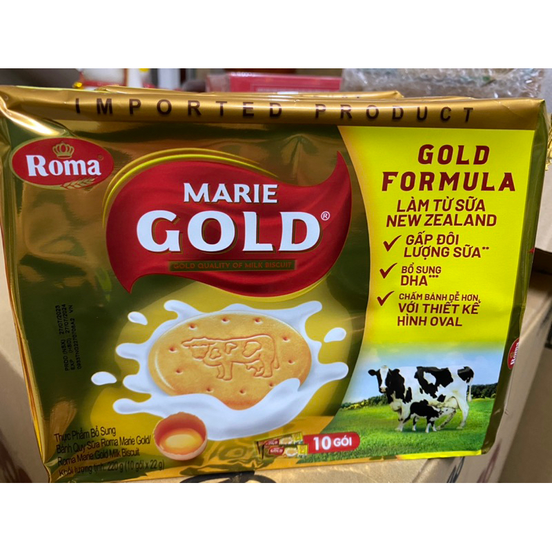 Combo 5 hộp Bánh quy sữa Roma Marie Gold 220g xuất xứ Indonesia ...
