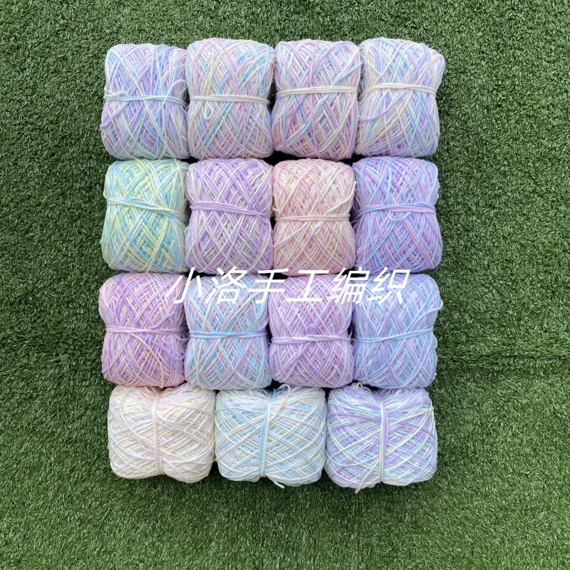 Len Bông Sữa Nhuộm Ombre/Màu Pastel Cầu Vồng - Chất Cotton - Cuộn 50gr ...