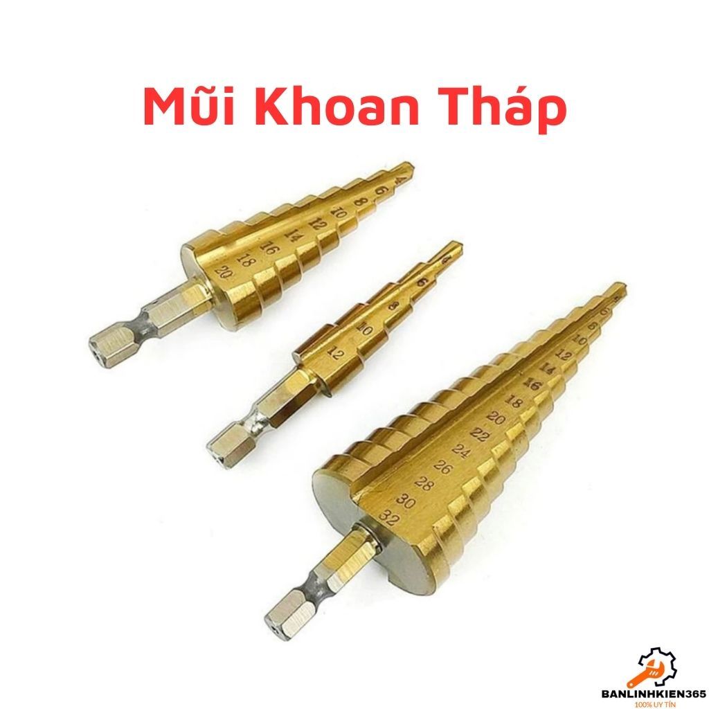 Bộ 3 Mũi Khoan Tháp Chất Liệu Thép Gió HSS 4241 Cỡ 4-32mm | Shopee Việt Nam