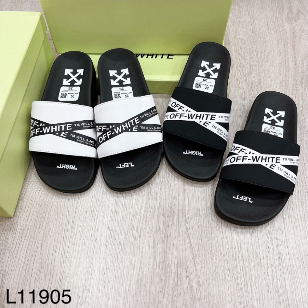 Dép Quai Ngang OFF White Nam Kẻ Chéo Siêu Đẹp - Dép Nam OFF White Cao ...