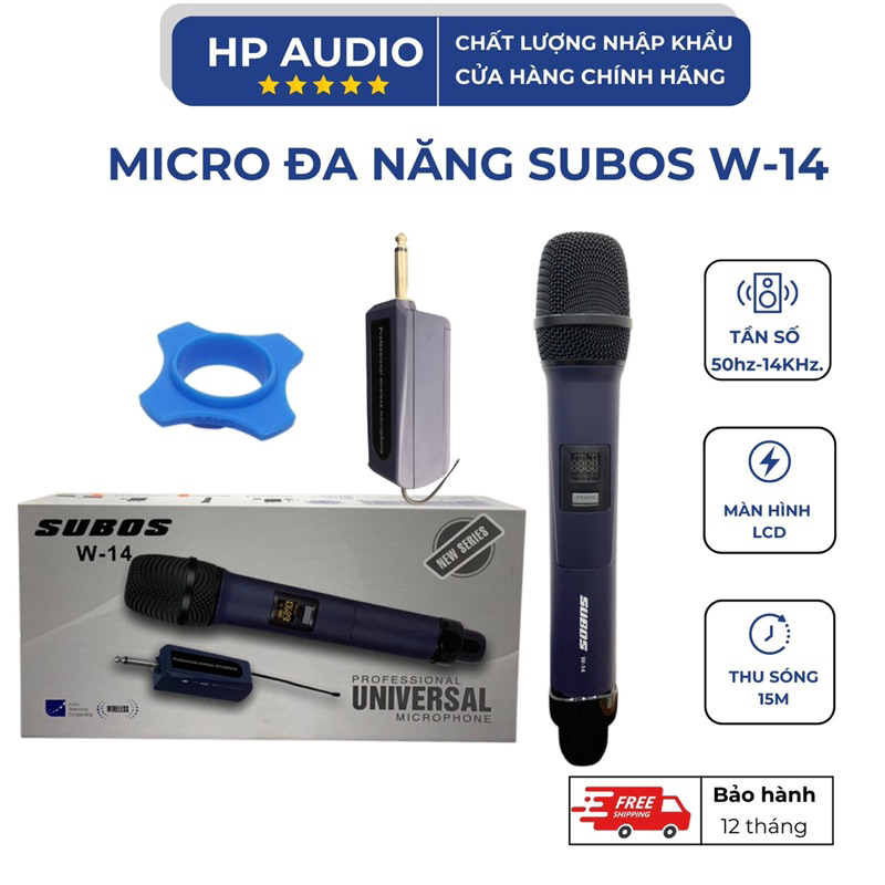 Micro đa năng không dây Karaoke cao cấp Subos W-14 - Hàng chính hãng | Shopee Việt Nam