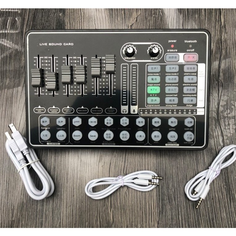 Bộ Sound card H9 có Bluetooth dòng có autu-tune chính hãng tích hợp pin ...